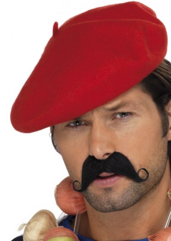 Beret basque rouge large - CASH FÊTES LATTES