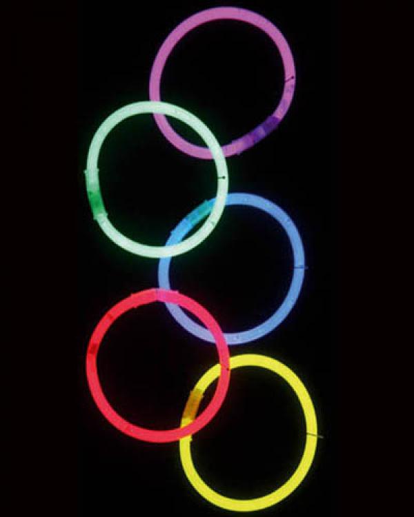 100 bracelets lumineux fluo multicolores - CASH FÊTES LATTES