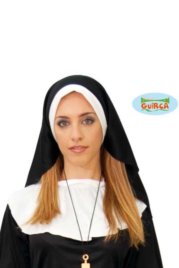 Coiffe religieuse soeur nonne avec collerette - CASH FÊTES LATTES