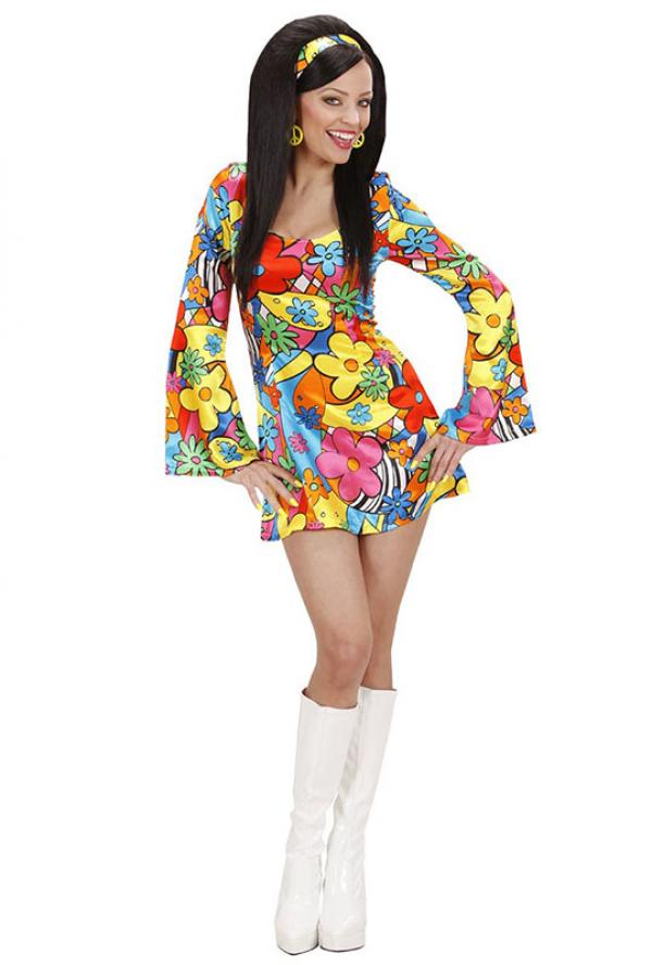 Déguisement adulte Robe disco flower power taille S - CASH FÊTES LATTES