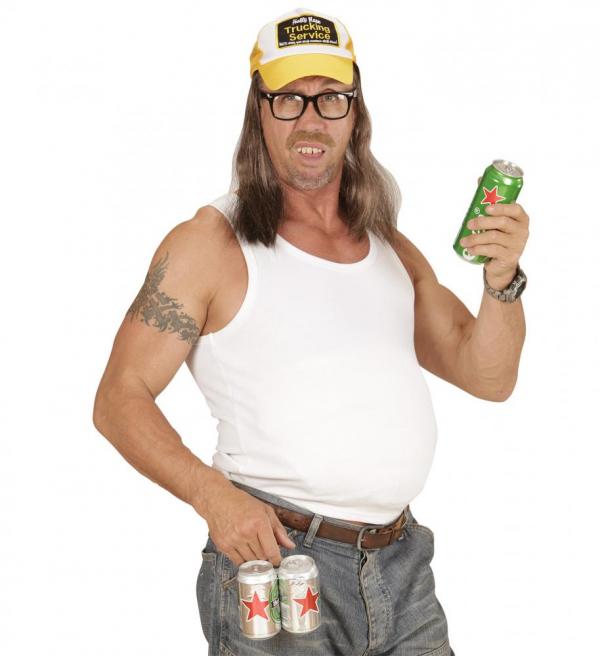 Casquette de beauf avec cheveux - CASH FÊTES LATTES