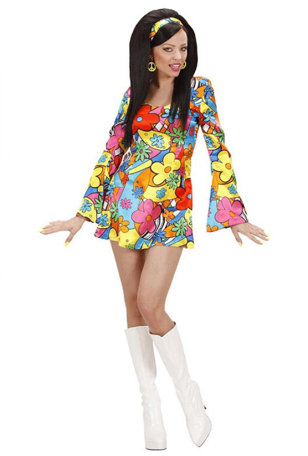 Déguisement adulte Robe disco flower power taille M - CASH FÊTES LATTES